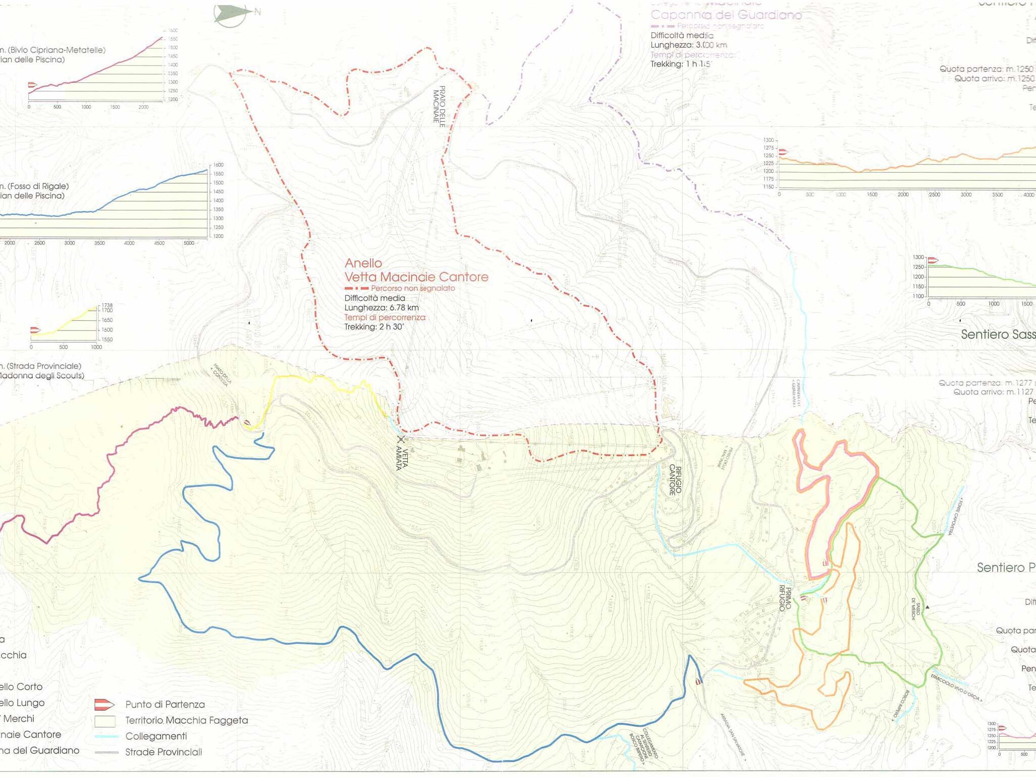 Mappa dei Trekking del Monte Amiata - Albergo Le Macinaie